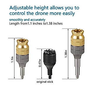 Hanatora Remote Controller Extension Joystick Stick for DJI RC Pro,FPV Remote Controller 2,Aluminum Metal Control Extender Thumb Replacement Accessories
