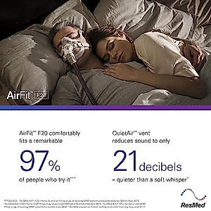 ResMed AirFit F20 Cushion - Full Face Mask Cushion Replacement - Covers Nose and Mouth - Medium