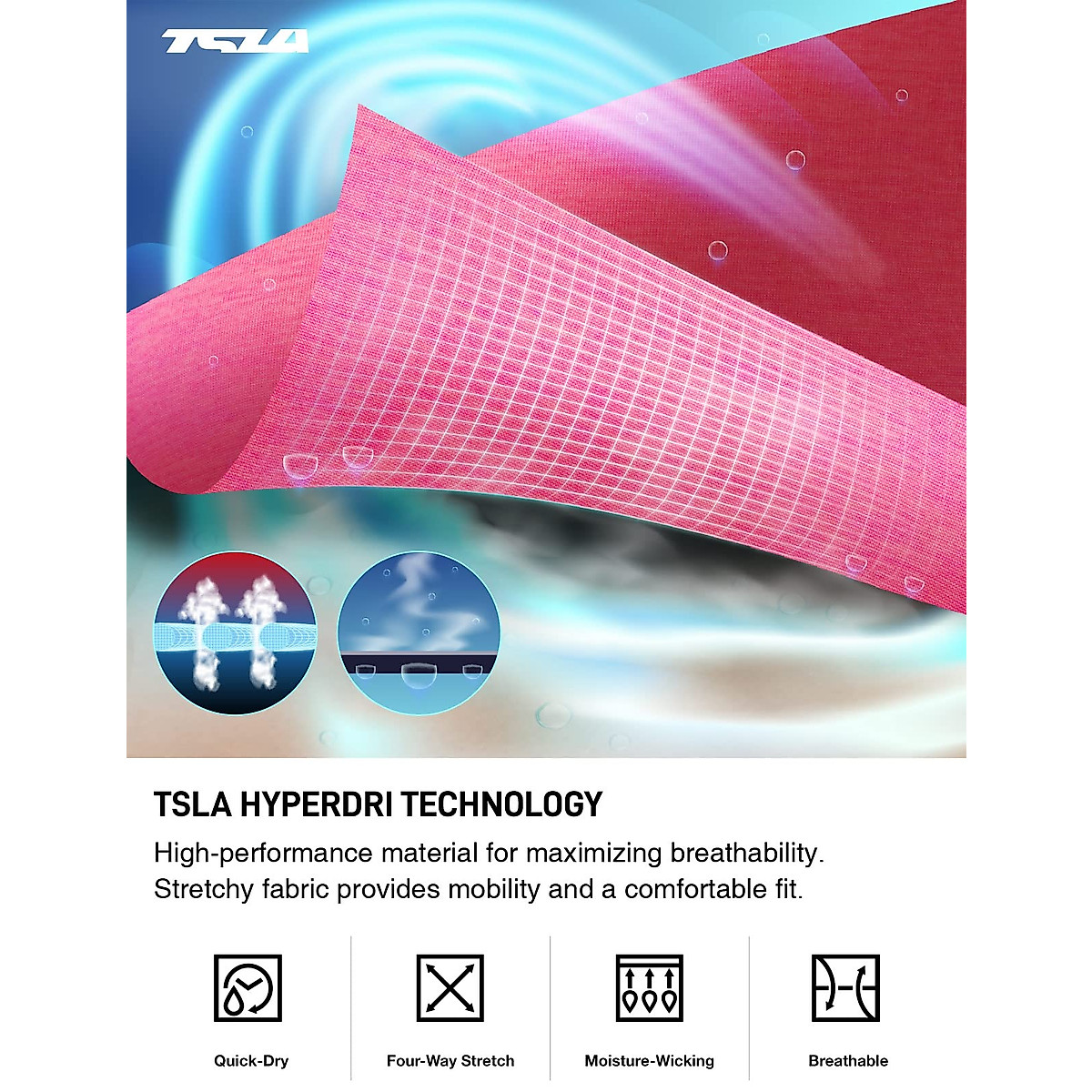 TSLA Men's Workout Running Shirts, Dry Fit Moisture Wicking T-Shirts, Sports Gym Athletic Short Sleeve Shirts, Hyper Dri Neon Pink, Small