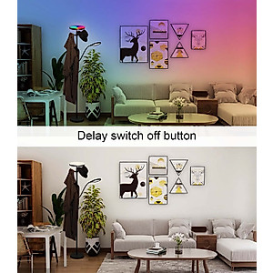 RGB Smart Floor Lamp , living room lamp,clothes and hat lamp, LED floor lamp Sky Main Light and Side Reading Lamp,standing lamp, Tall Lamp with Remote & Touch &APP Control for Living Room Bedroom
