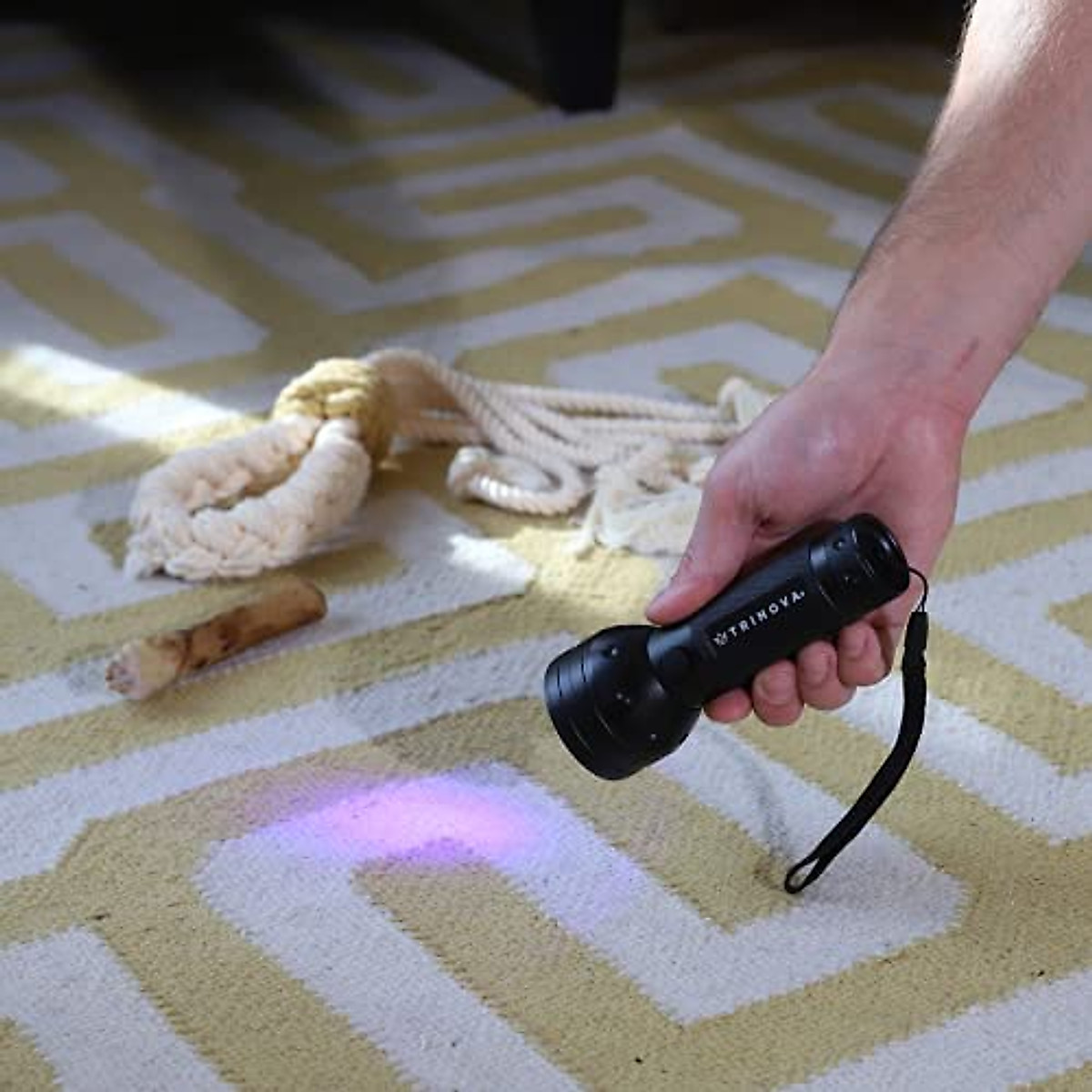 TriNova Pet Urine Detector UV Flashlight - LED Ultraviolet Black Light Quickly Detects Bed Bugs, Scorpions, Spiders and Cat & Dog Pee Dry Stains on Carpet, Upholstery and More