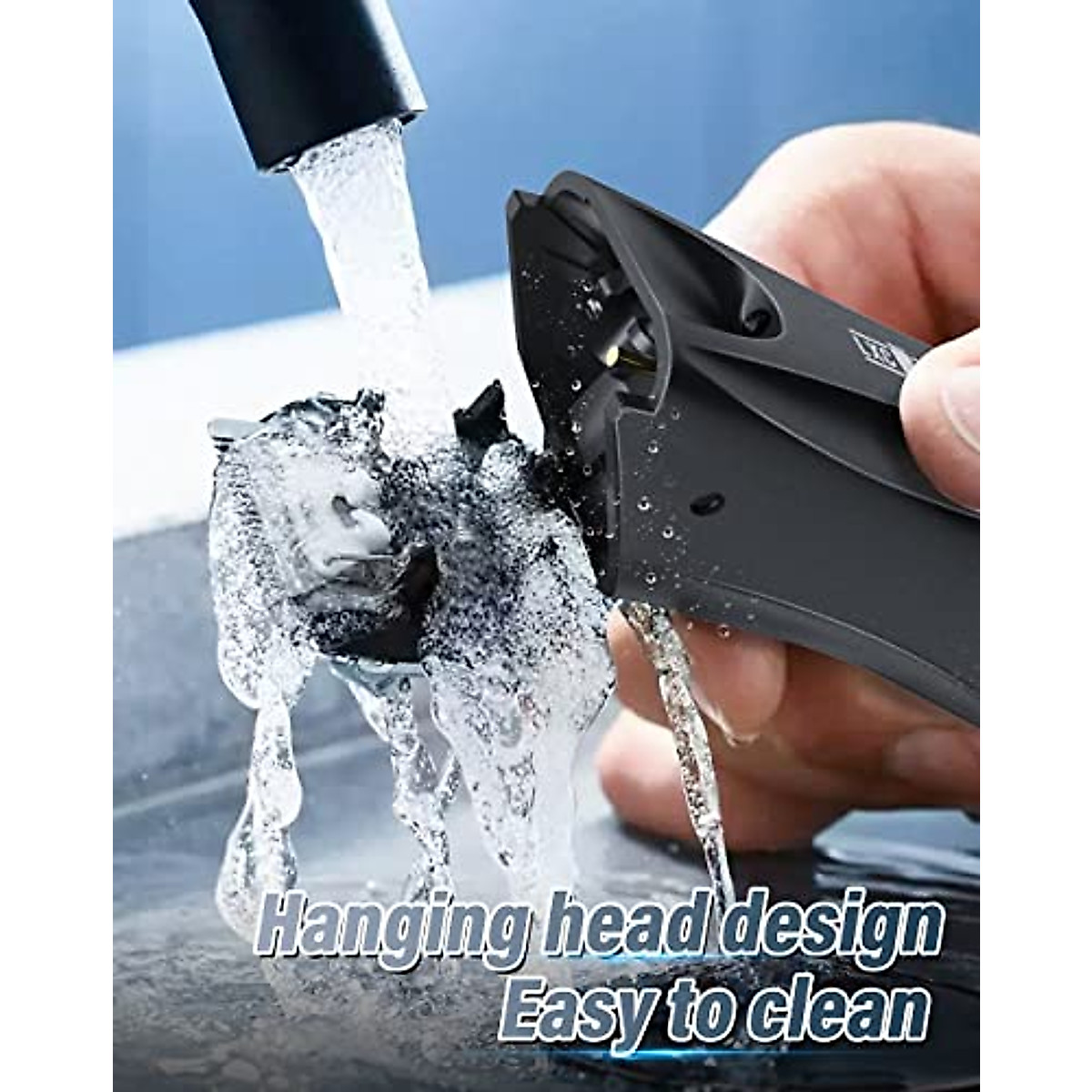 Body Hair Trimmer for Men, Pubic Hair Trimmer Electric with LED Light, Rechargeable Body Groomer Ball Trimmer for Men,Groin Hair Trimmer with 3 Replaceable Blade Heads, Waterproof Wet/Dry Body Shavers