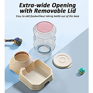 QLING Pet Feeder Food Dispenser Automatic for Dogs Cats, 100% BPA-Free, Gravity Refill, Easily Clean, Self Feeding for Small Large Pets Puppy Kitten Rabbit Bunny…