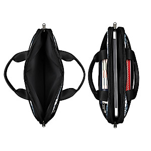 Vintage Ethnic Pattern Laptop Computer Bag Waterproof Shoulder Messenger Bag 13-15 inch Durable Laptop Tote Bag with Shoulder Strap Handle Lightweight Crossbody Briefcase