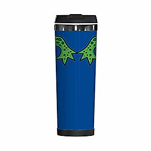 WONDERTIFY Alligator Coffee Cup Cute Cartoon Crocodile Coffee Mug Stainless Steel Bottle Double Walled Thermo Travel Water Metal Canteen Green Blue White
