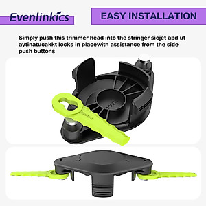 Evenlinkics Weed Eater Bladed Head,Compatible with Ryobi 18-Volt, 24-Volt, and 40-Volt Strimmers，Can Replace Ryobi ACFHRL2 Polycarbonate Bladed Trimmer Head.(1 Trimmer Head+10 Replacement Blades)