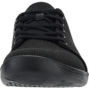 WHITIN Men's Fashion Barefoot Knit Minimalist Sneakers Wide Fit Toe Box Low Drop Sole Size 9 Minimus Casual Minimal Laces Up Shoes Flat All Black 42