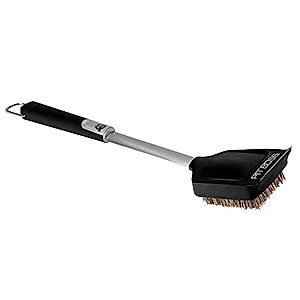 Pit Boss Grills Soft Touch Palmyra Head Brush, Black/Silver