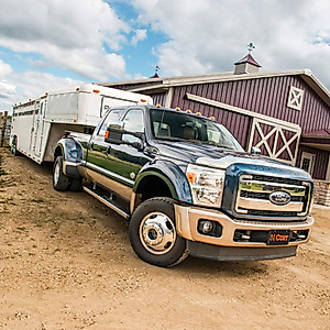 CURT 16055 Bent Plate 5th Wheel to Gooseneck Adapter Hitch, Fits Industry-Standard Rails, 25,000 lbs, 2-5/16-Inch Ball