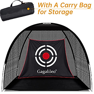 Golf Hitting Practice Nets for Backyard Driving Heavy Duty Men Real Indoor Golf Balls Hitting Pitching Driving Nets for Indoor Outdoor Garage Use Golfing Swing Training Impact Cages with Frame and Net