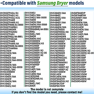 Dryer Heating Element and Thermal Fuses Fit for sam-sung DV395ETPASU/A1, DV456EWHDWR/AA, DV393ETPAWR/A1, DV395ETPAWR/A1, DVE45N5300W/A3, DV328AEW/XAA, DV456ETHDSU/AA, DV395ETPARA/A1, DV456EWHDWR/AA