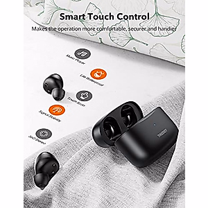THREEKEY Wireless Bluetooth Earbuds, Wireless Headphones with Led Display, Compatible with Apple & Android, IPX7 Waterproof Stereo Earphones in-Ear Built-in Mic Headset Premium Deep Bass for Sports