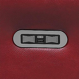 Steve Silver Fortuna Leather Dual-Power Reclining Sofas, 84" L x 38" W x 41" H, Wine