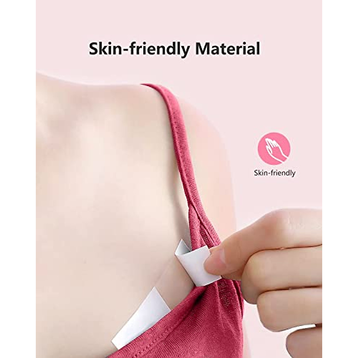 100-Strips Double-Sided Tape for Fashion, Tape for Clothes, Fabric Tape for Women Clothing and Body, All Day Strength Tape Adhesive, Invisible and Clear Tape for Sensitive Skins