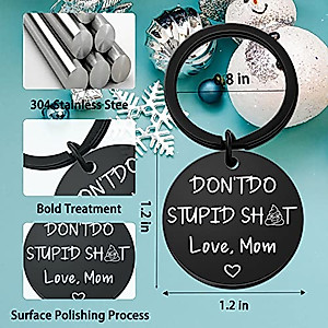 Aisity Funny Gifts for Teen Boys Girls for 18th Birthday Christmas Easter Gifts for Teens Teenagers Stocking Stuffers Don't Do Stupid Shit Key Chain for Teen Girl Trendy Cool Stuff
