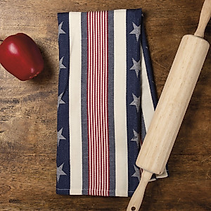 Primitives by Kathy 32744 Patriotic Dish Towel, 18 x 28-Inches, Stars & Stripes