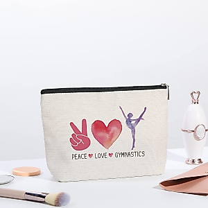 kdxpbpz Gymnastics Stuff Gymnastic Makeup Bag Inspirational Gymnastics Lover Gifts Gymnastic Coach Gift Birthday Gifts for Her Female Gymnastics Athletics Coach Friend Sister