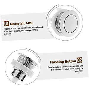 Cabilock Water Tank Single Button Air Switch Toilet Tank Toilet Accessories Single Flush Toilet Button Toilet Button with Thread Diameter Dual Water Valve Single Flushing Toilet Button Air
