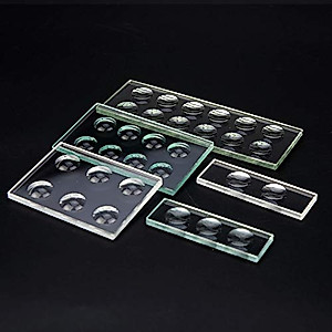 Handheld Digital Microscope Accessories Microscope Glass Slides 5mm Thickness Circular Concave Cavity Biological Microscope Slide Optical Glass, Multiple Wells Optional Microscope Accessories (Size :