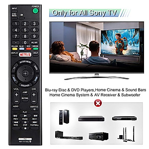 Universal for Sony TV Remote Control Replacement Compatible with Sony Bravia Smart LCD LED HD TVs RMT-TX100U