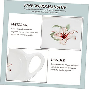 Baluue 2pcs Tea Bag Saucer Travel Jewlwery Holder White Serving Tray Cup Holder Tray Tea Bag Dish Tea Bag Holder Ketchup Saucer Delicate Tea Bag Tray Loose Tea Dish Teabag Storage Plates