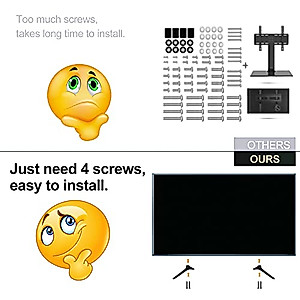 TV Base Stand for Hisense TV Stand, TV Stand Legs for Hisense A6 Series 43" 50" 55" 60" 65" TV, for 43A6G 50A6G 50A6GX3 55A6G 60A6G 65A6G, Replacement TV Stand Base with Screws and Instructions