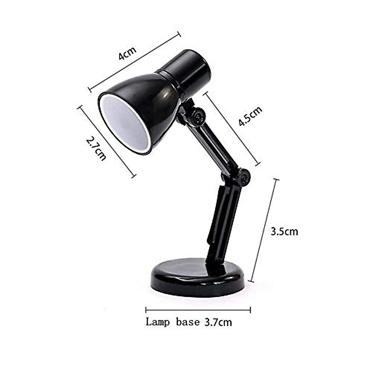 Yiwu Ruizhen Mini Book lamp,Mini Desk Light,Bedroom Small Night lamp, Warm Light,Eye Protection Battery-Operated (3 pcs LR41),Compact Portable lamp,Eye-Caring(White)