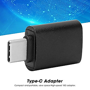 USB C to USB 3.1 Adapter, USB TypeC to USB Adapter, TypeC OTG Adapter, for Thunderbolt 3 to USB Female Adapter, Mobile Phone Computer Tablet Converter (Black)