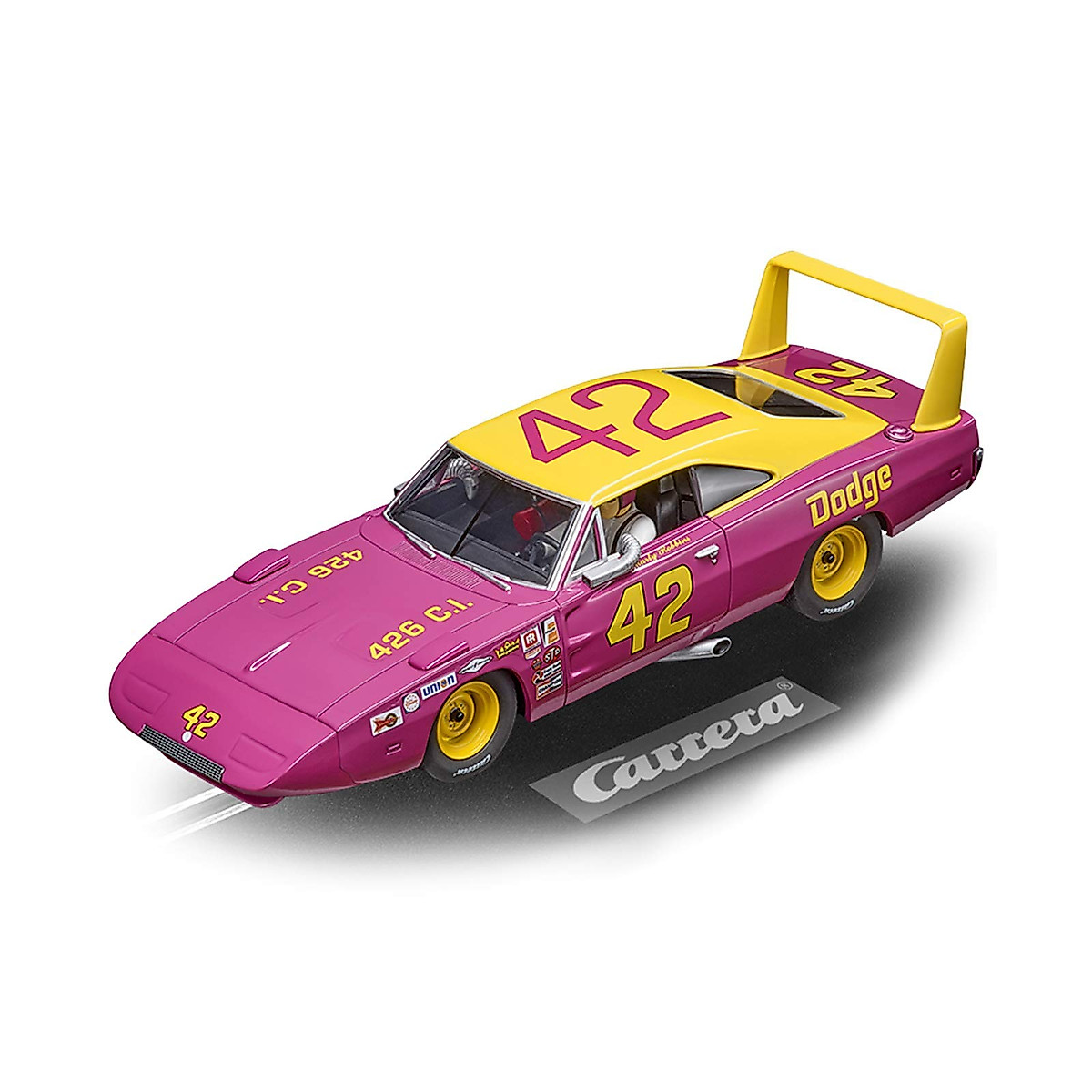 Carrera 27638 Dodge Charger Daytona No. 42 1:32 Scale Analog Slot Car Racing Vehicle for Carrera Evolution Slot Car Race Tracks