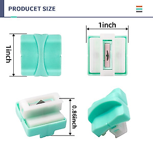 ZEQUAN Paper Cutter Blades, Paper Trimmers Replacement Blades with Safe Hiding Blade Design, Mint Green 1 x 1 x 0.86 in