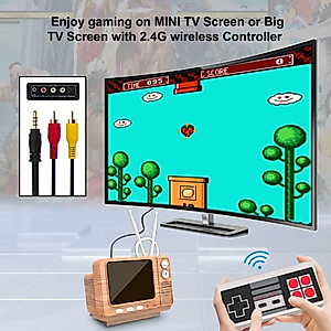 Retro Handheld Games Console with 308 Classic Games 3 Inch Screen Mini TV Video Games Player Support AV Output Electronic Games Xmas Gift for Boys Girls 4-12