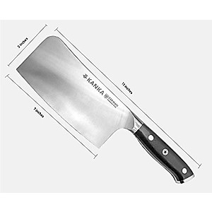 7" Meat Cleaver Professional Stainless Steel Butcher Knife