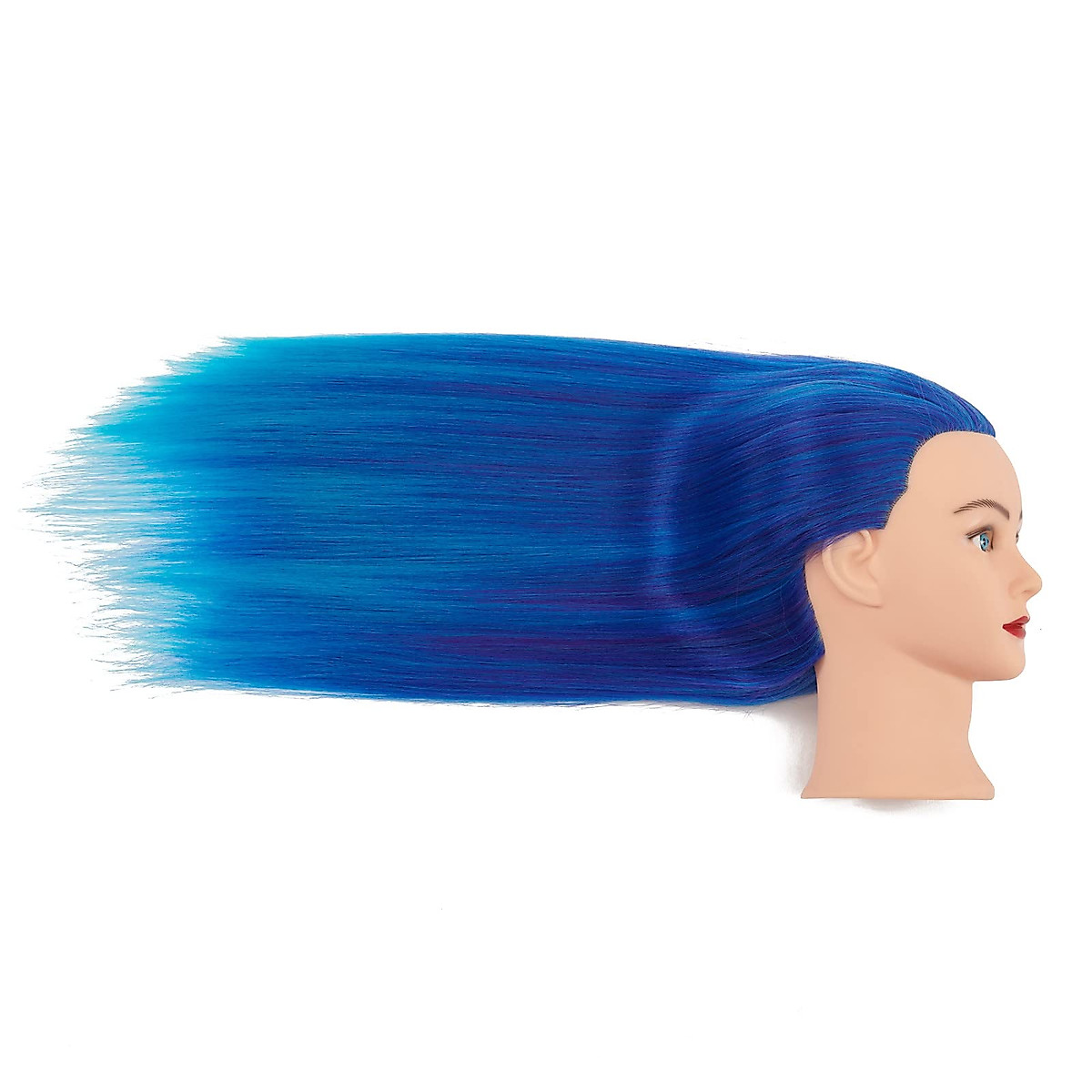 Headwinn Mannequin Head with Hair 26"-28" Synthetic Fiber Long Hair Styling Training Head Manikin Cosmetology Doll Head Free Clamp Stand (6RB1711WD0320)