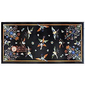Marble Living Dining Room Table Top Mosaic Muli Inlay Stone Furniture | 48"x24" Inches