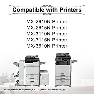 MANDBOY Compatible Replacement for Sharp MX-36 MX-36NTBA Toner Cartridge (Black), Work with MX-2610N 3110N 3115N 3610N Printer Toner Cartridge, 1-Pack
