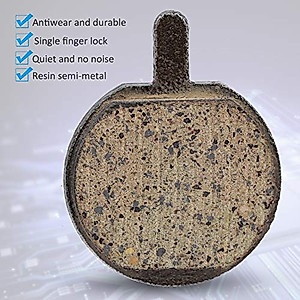 Demeras 5 Pairs Bike Brake Pads, Bike Disc Scooter Brake Pads Disk Brake Pads Semi-Metal Brake Electric Bike Disc Brake Replacement for Bicycle Ebike Bike Disc Brake Pads