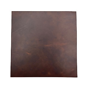 Biocca Boutique - Premium Genuine Leather Square for Crafts - 12" X 12" (2-Pack) - Free Extra Pieces Included!