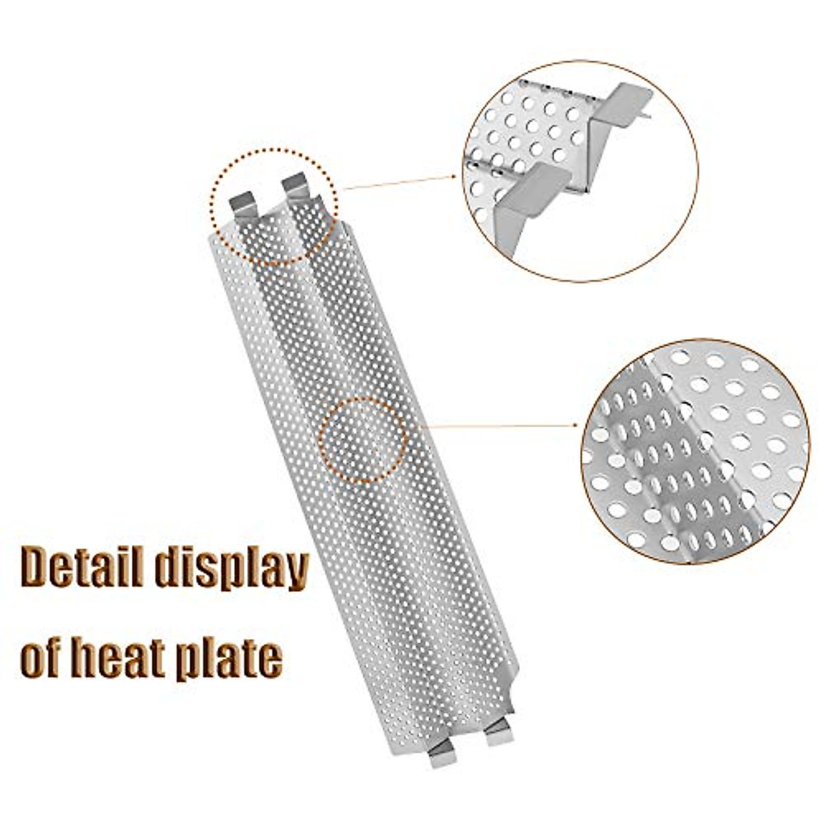 Stainless Steel Heat Plates Replacement Parts for Viking VGBQ 30 in T Series, VGBQ 41 in T Series, VGBQ 53 in T Series, VGBQ30, VGBQ41, VGBQ53, 4PCS