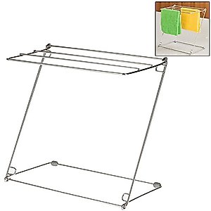 Da Jia Folable Kitchen Towel Rag Rail Drying Rack Holder Shelf Household Hanging Storage Organizer