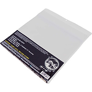 (500) 12" Resealable Record Outer Sleeves - Super Clear Premium 2 Mil Thick Archival Quality BOPP - 12-3/4" x 12-3/8" + 1-1/2" Flap