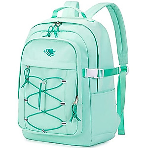 MIRLEWAIY Fashion College School bag Large Travle Backpack Teen Neutral Bookbag Student Daypack Bag for Boys Girls, Mint green