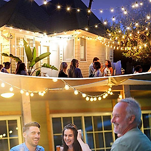 BRTLX Outdoor String Lights, 150FT LED G40 Patio Lights，Shatterproof String Hanging Lights with 75+2(Spare) Waterproof Backyard Bulbs Commercial for Balcony Party Wedding Market