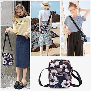 Phenas Women Roomy Crossbody Bag Cellphone Shoulder Bag Casual Triple Zipper Purse Travel Neck Wallet for Young Ladies Girls