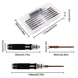 DJI Repair Screwdrivers Tool Set for DJI Air 2/2S/3 Mavic 2/Phantom 3 4/4 Pro Mini 2/SE/Spark Avata Drone and Other RC Car Model Quadcopter Boat Home Appliances Repair 12 in 1