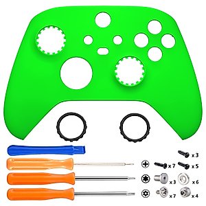 eXtremeRate FaceMag Magnetic Front Shell for Xbox Series X & S Controller, Neon Green Replacement Parts Accessores Soft Touch Grip Faceplate for Xbox Core Wireless Controller [Controller Excluded]