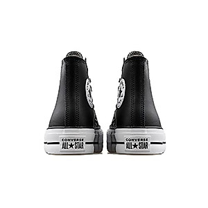 Converse Women's Chuck Taylor All Star Lift Clean Sneaker, Black/Black/White, 9 M US