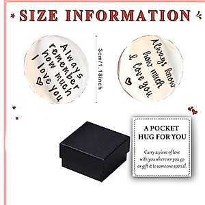 KUSIAPA Heartfelt Pewter Pocket Tokens,Memorial Pocket Token for Your Significant Other, Friends and Family (Always know how much I love you)