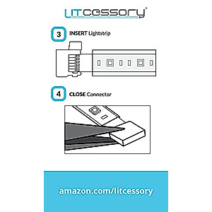 Litcessory 6-Pin to Cut-End Extension Connector for Philips Hue Lightstrip Plus (2in, 4 Pack, White - Standard 6-PIN V3)