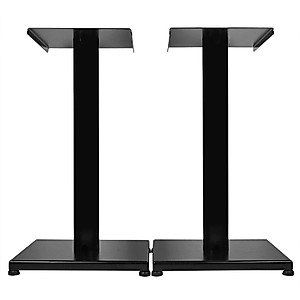 Rockville Pair RS29B 29" Steel Bookshelf Speaker and Studio Monitor Stands-Black V2