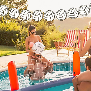 5 Pieces Basketball Party Decorations Happy Birthday Banner Supplies Sports Basketball Themed Banner Sports Basketball Game Party Decorations Birthday Photo Prop Pennant Supplies (Volleyball Style)